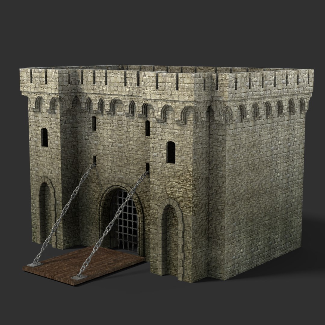Blender gate medieval 3D model - TurboSquid 1341165