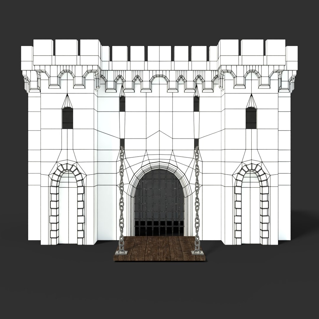 Blender gate medieval 3D model - TurboSquid 1341165