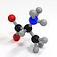 3d model alanine molecule structure