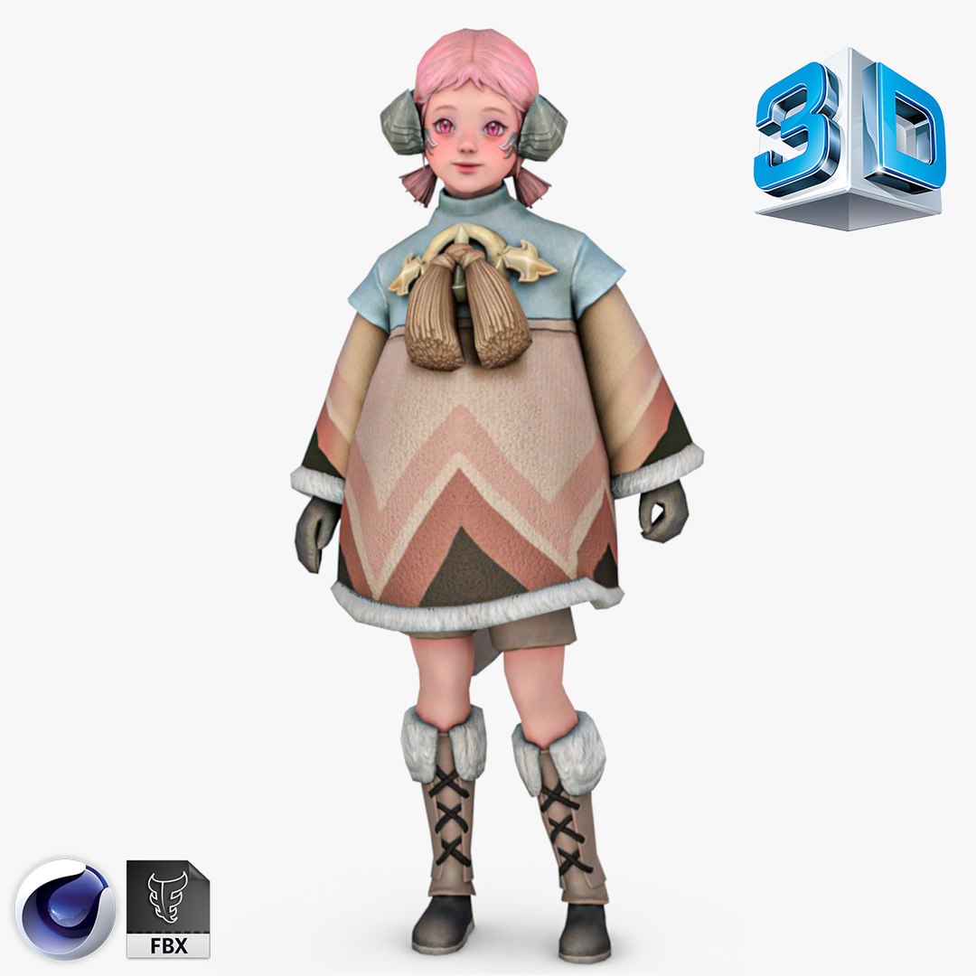 Anime Cute Drake Girl 3D Model - TurboSquid 1968756