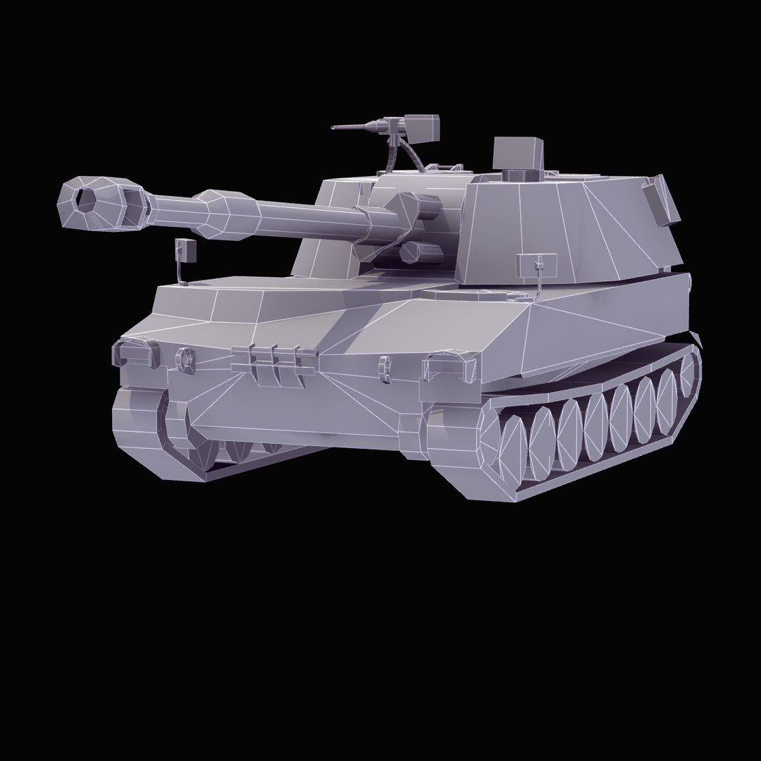 3d Model M109 Howitzer Army