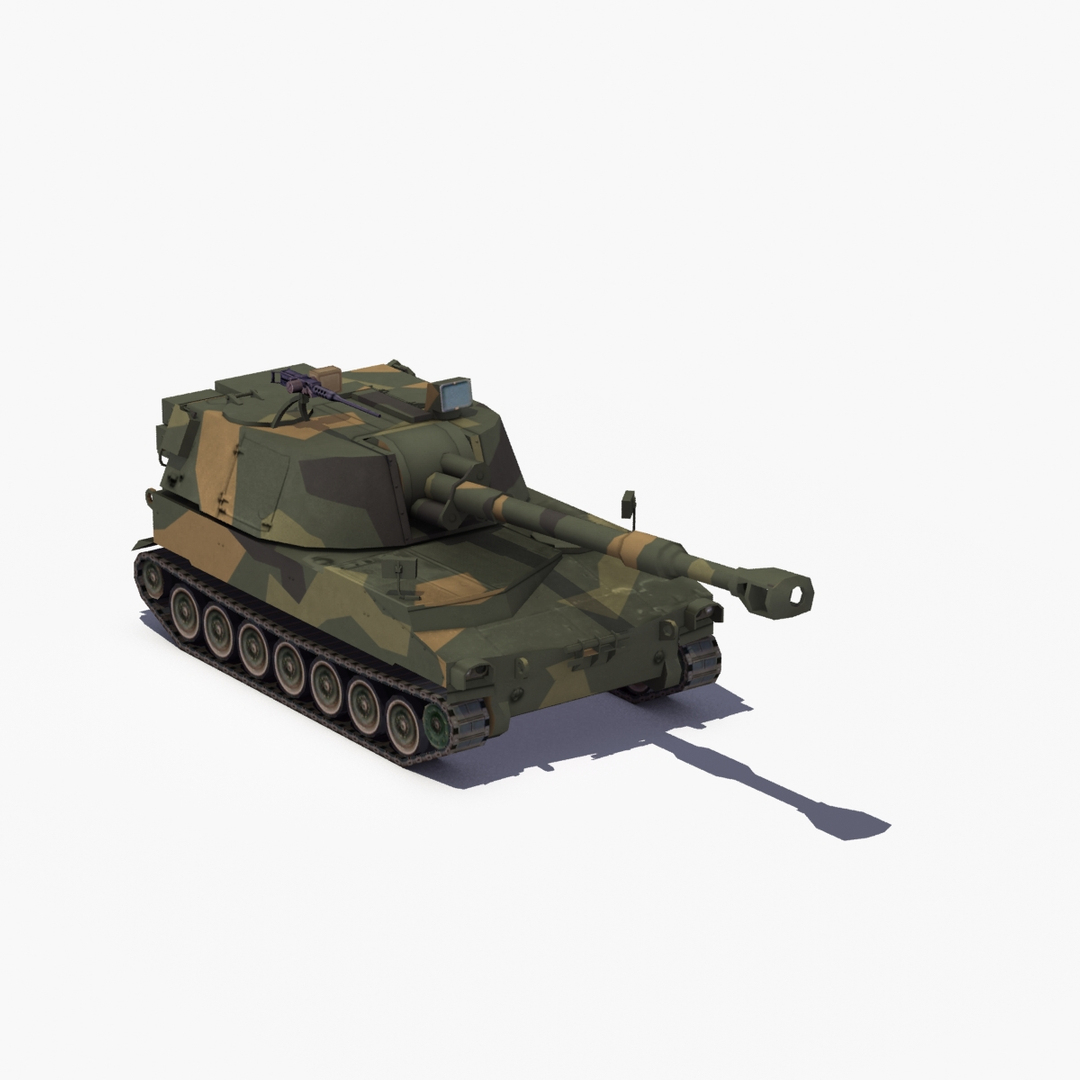 3d Model M109 Howitzer Army