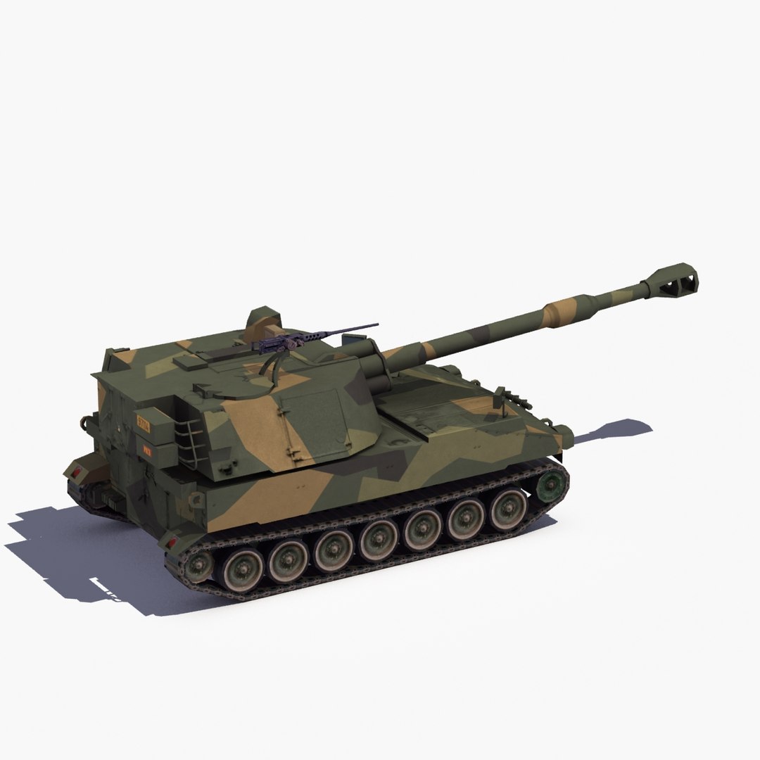 3d Model M109 Howitzer Army