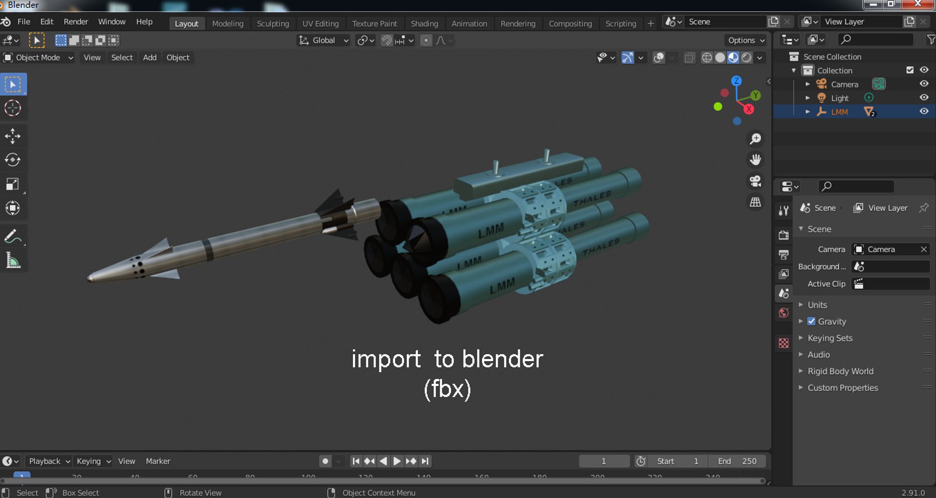 LMM Missile 3D Model - TurboSquid 2151363
