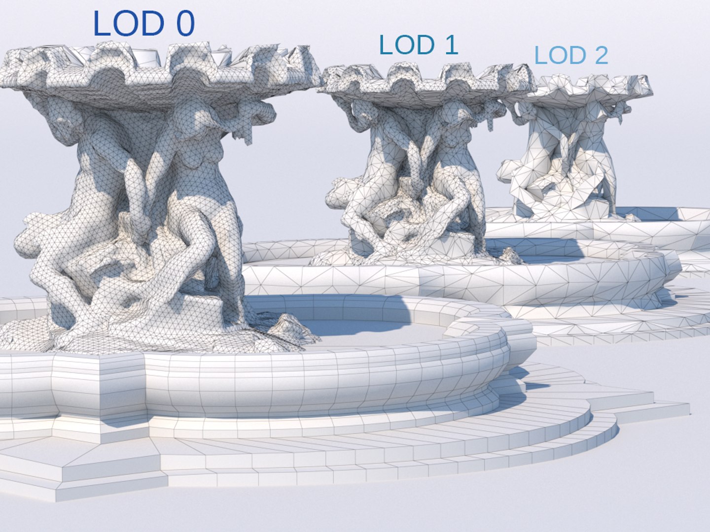 Triton Fountain 3D Model - TurboSquid 1545043