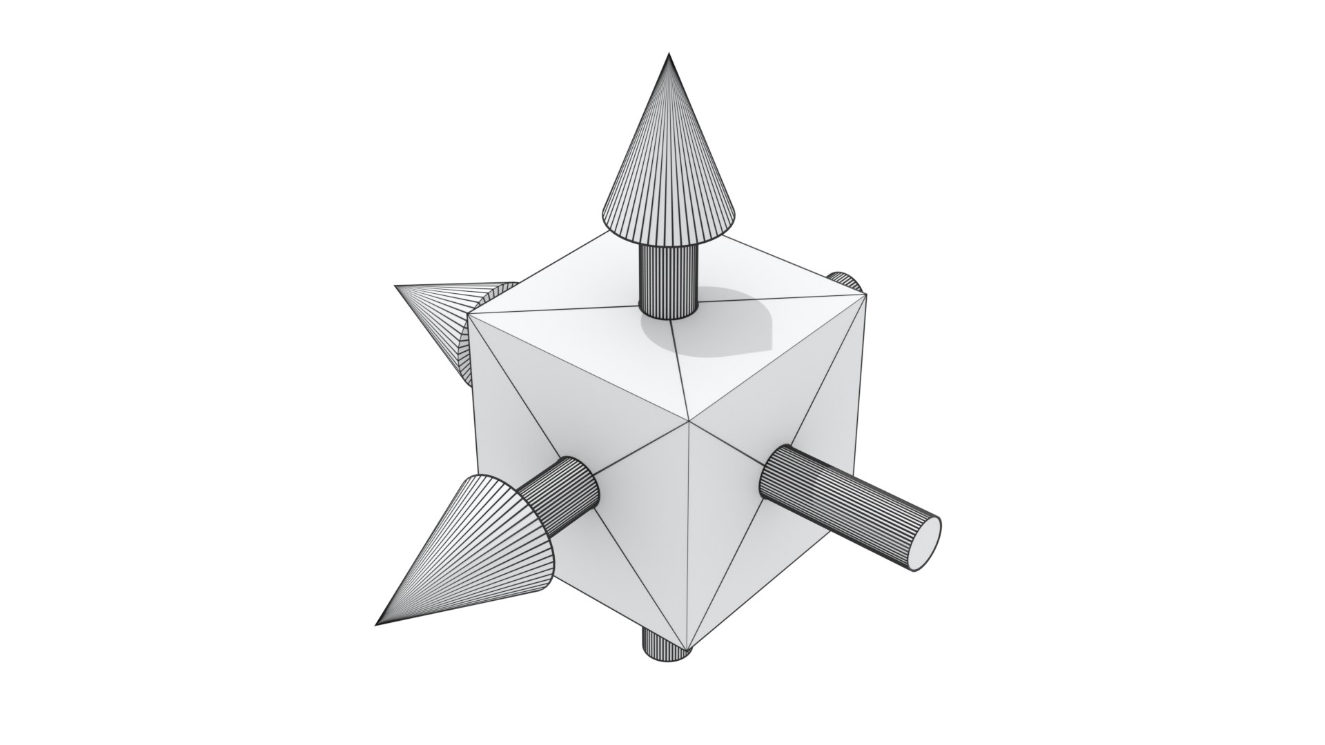 Default Cube With X Y Z Axes 3D Model - TurboSquid 2173772