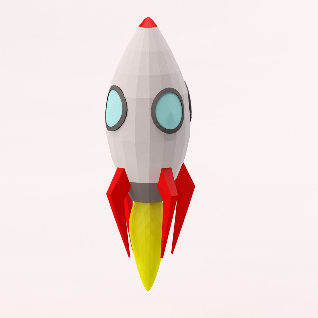 3d Model Cartoon Toon Rocket