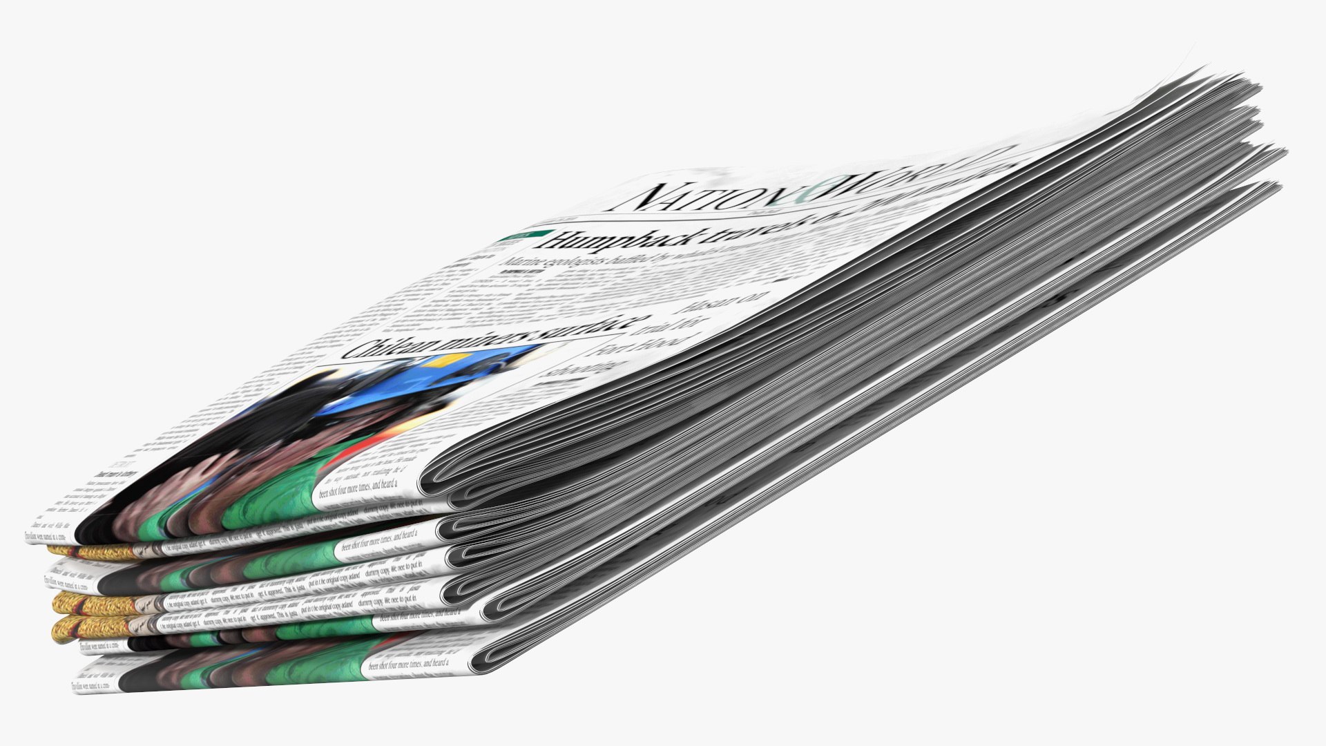 3D Newspaper Stack Model - TurboSquid 2133241