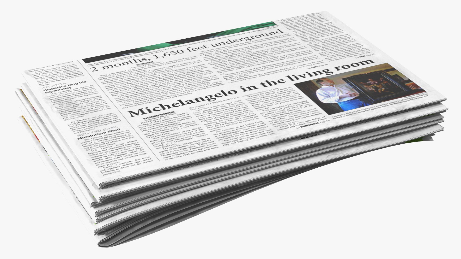 3D Newspaper Stack model - TurboSquid 2133241