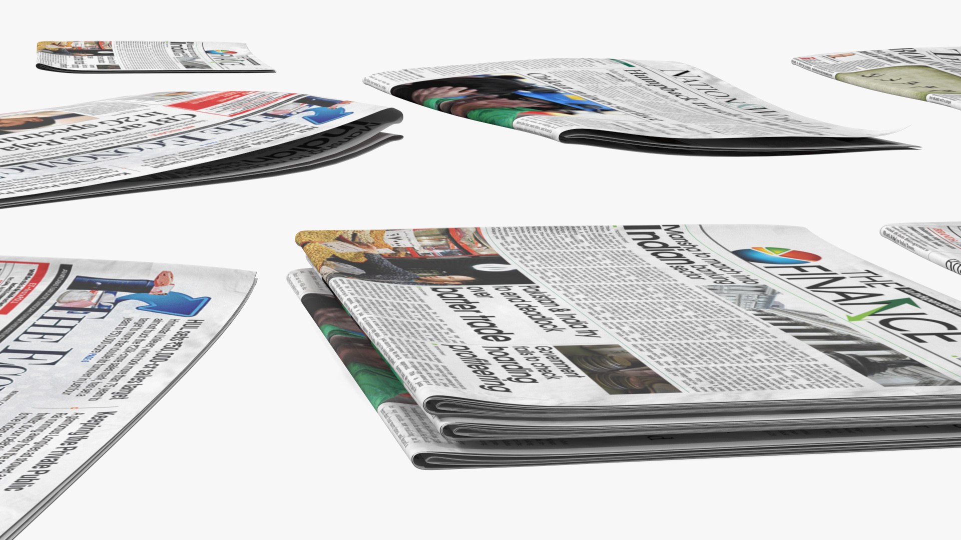 3D Newspaper Stack Model - TurboSquid 2133241