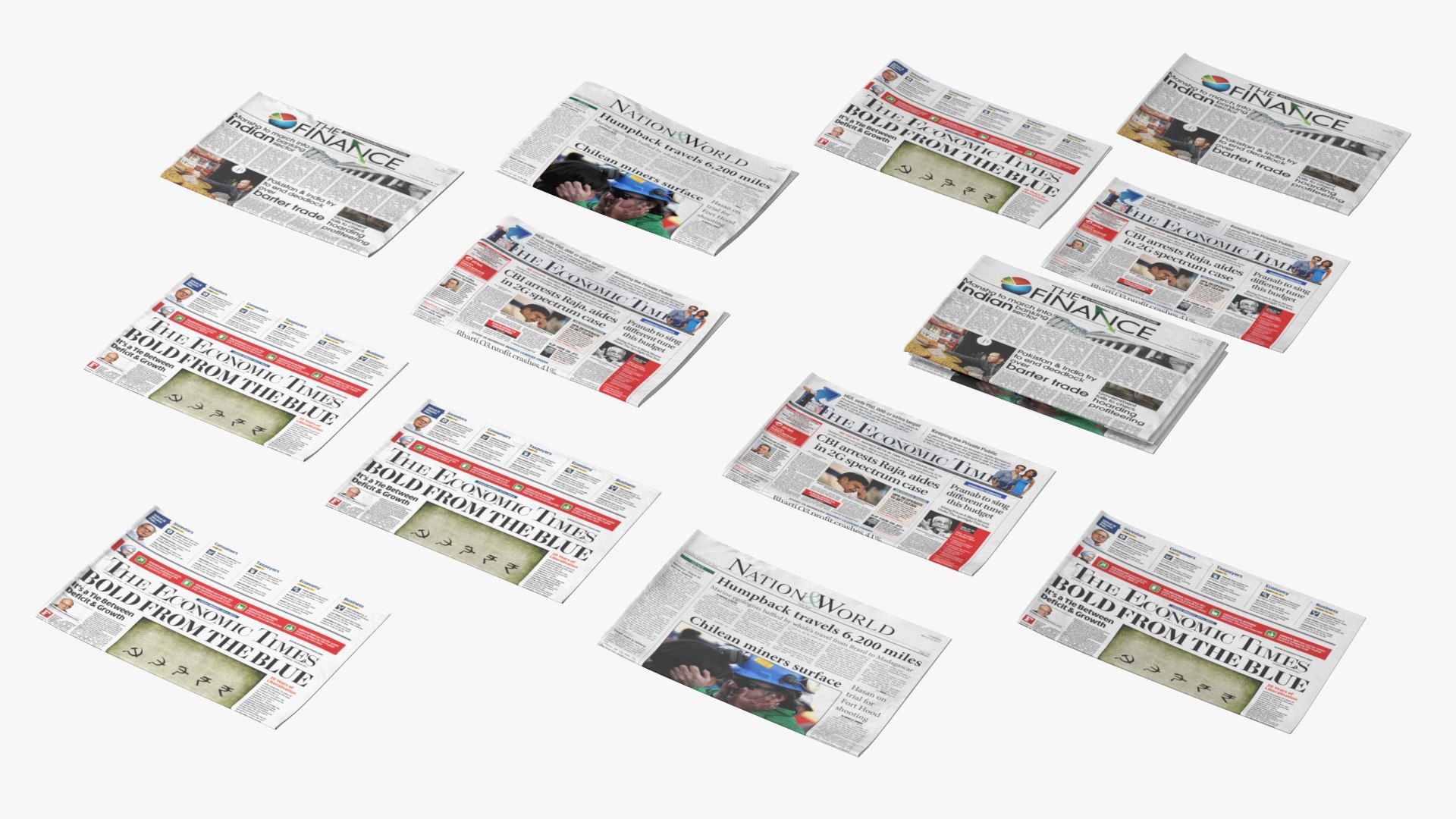 3D Newspaper Stack Model - TurboSquid 2133241