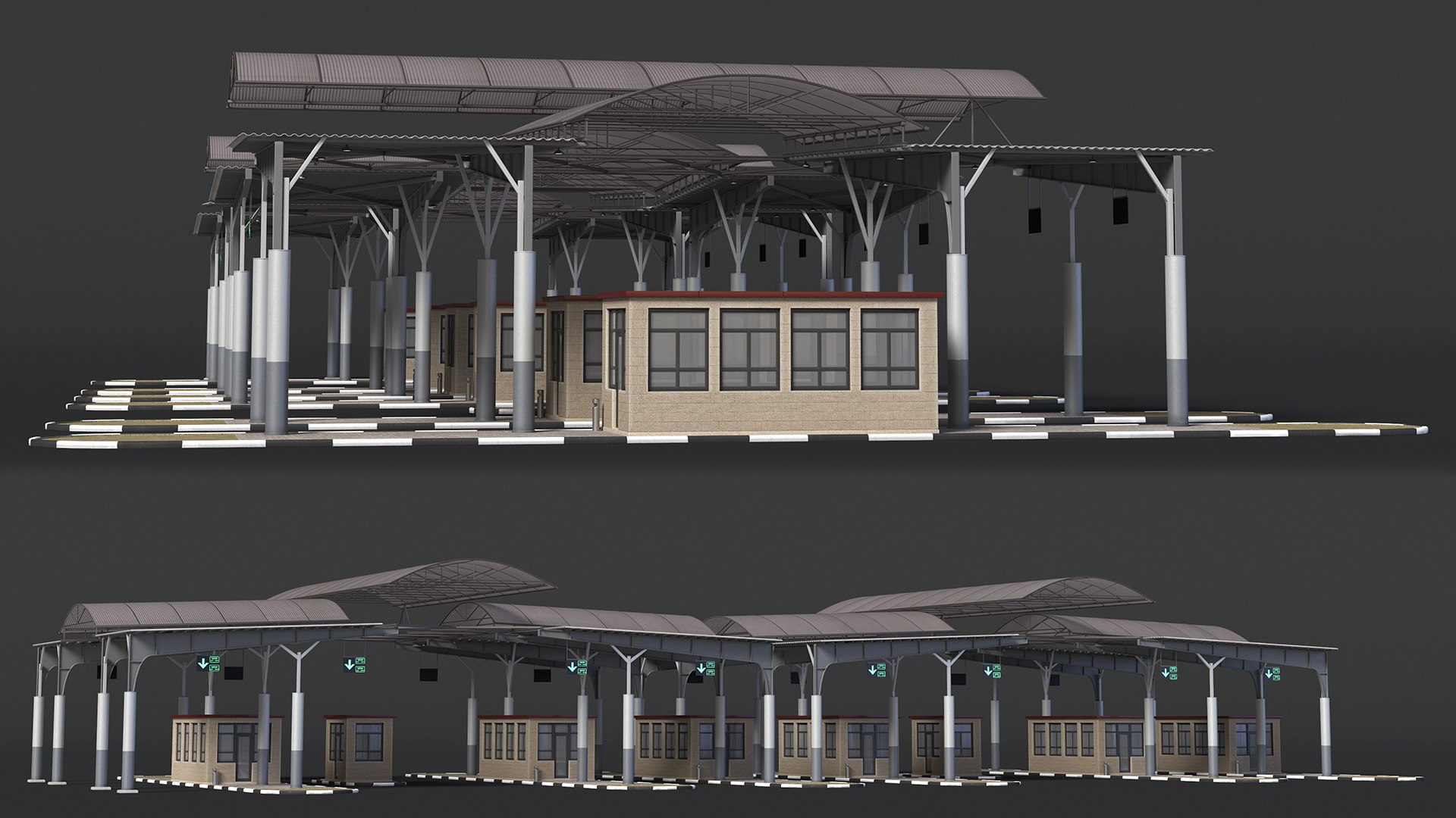 3D Large Border Checkpoint - TurboSquid 2286804