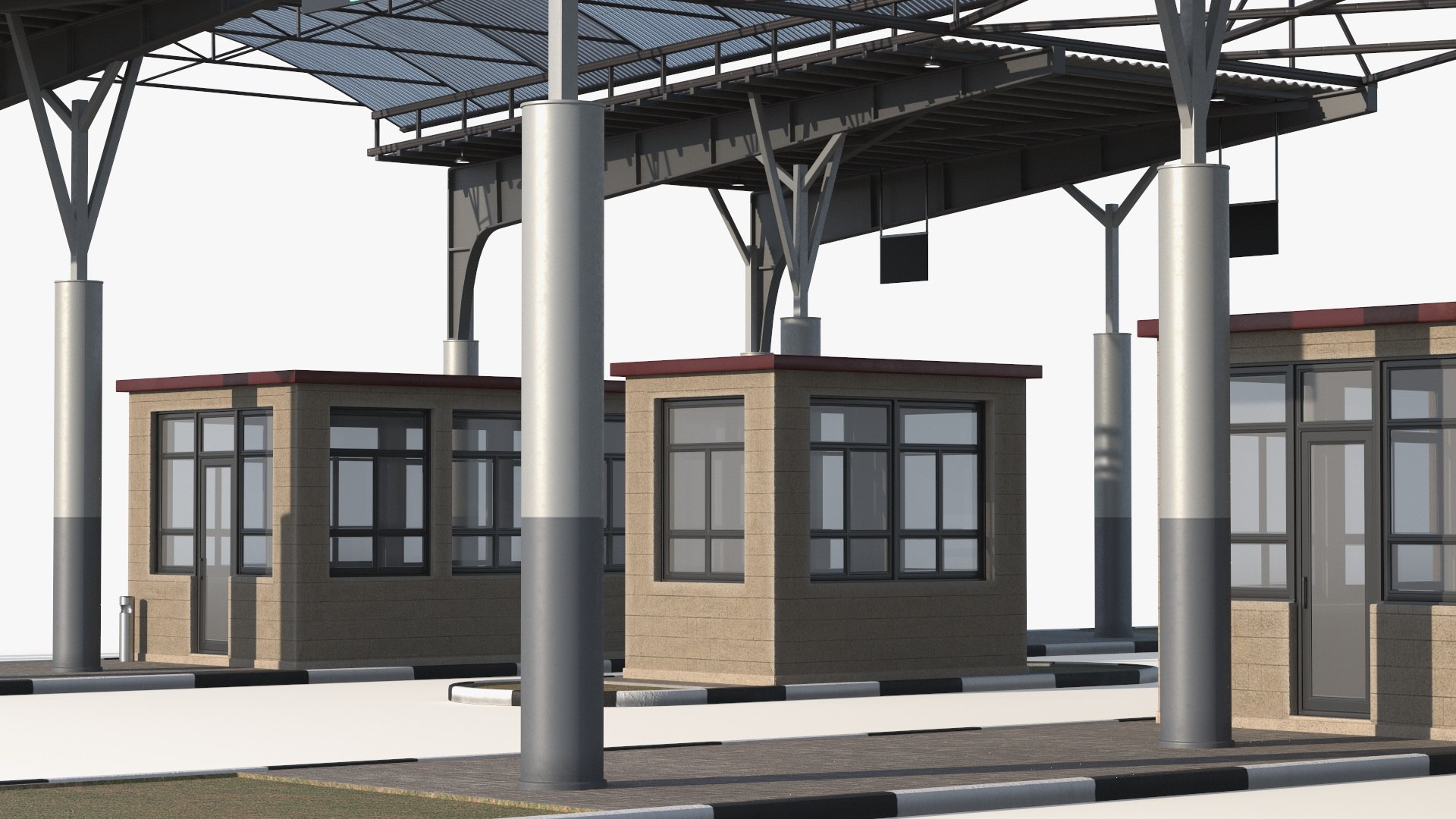 3D Large Border Checkpoint - TurboSquid 2286804