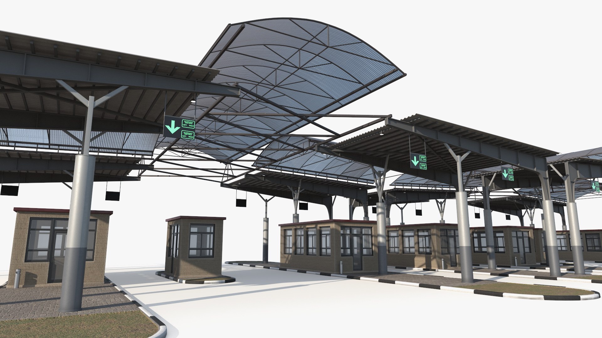 3D Large Border Checkpoint - TurboSquid 2286804