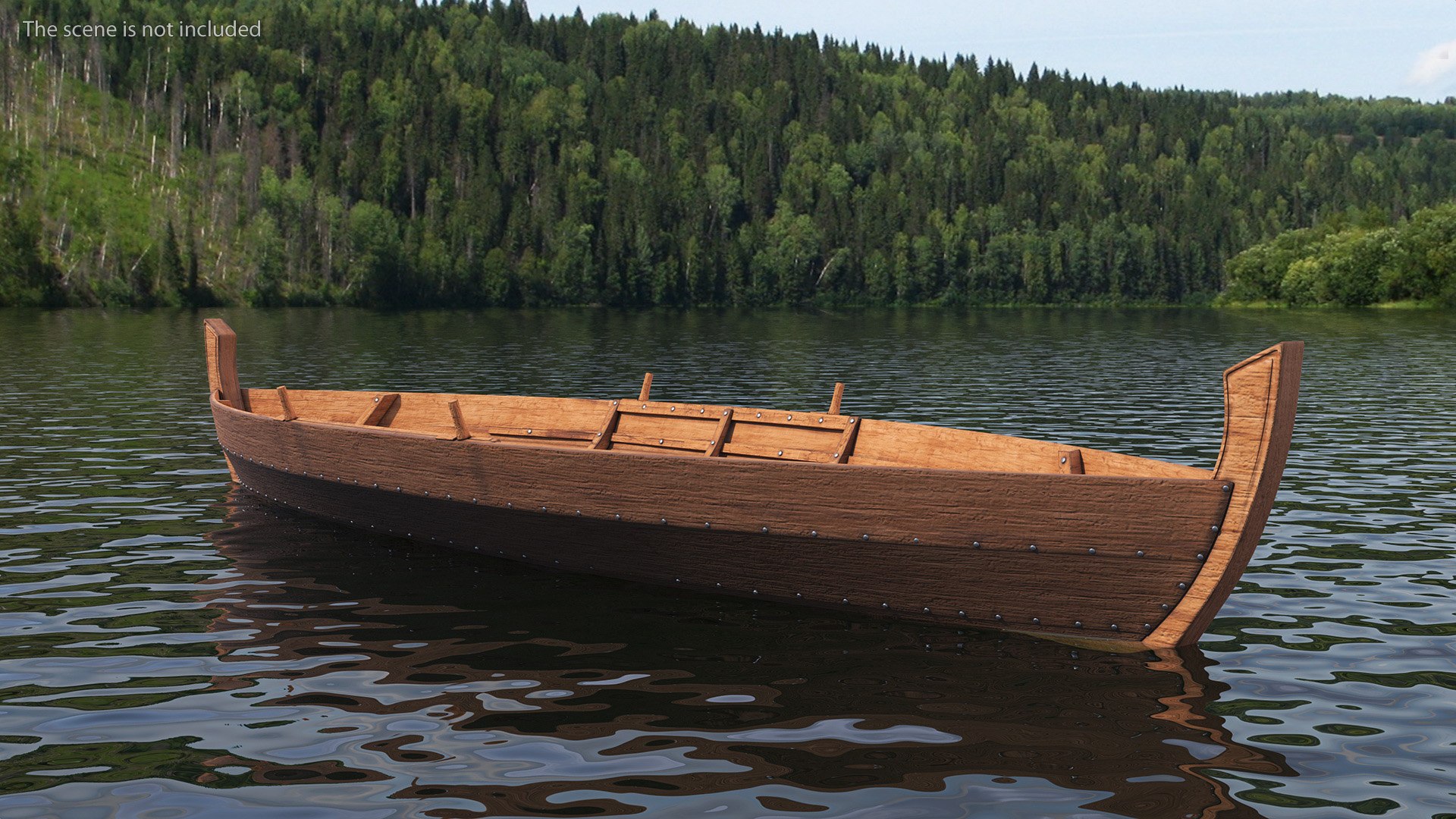 3D Model Wooden Row Boat - TurboSquid 2202481