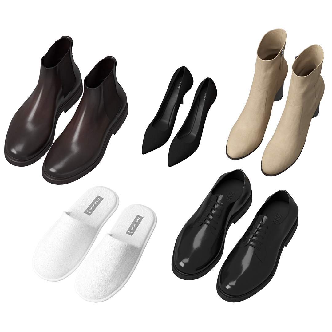 Footwear ZARA Set 02 3D Model - TurboSquid 2144717