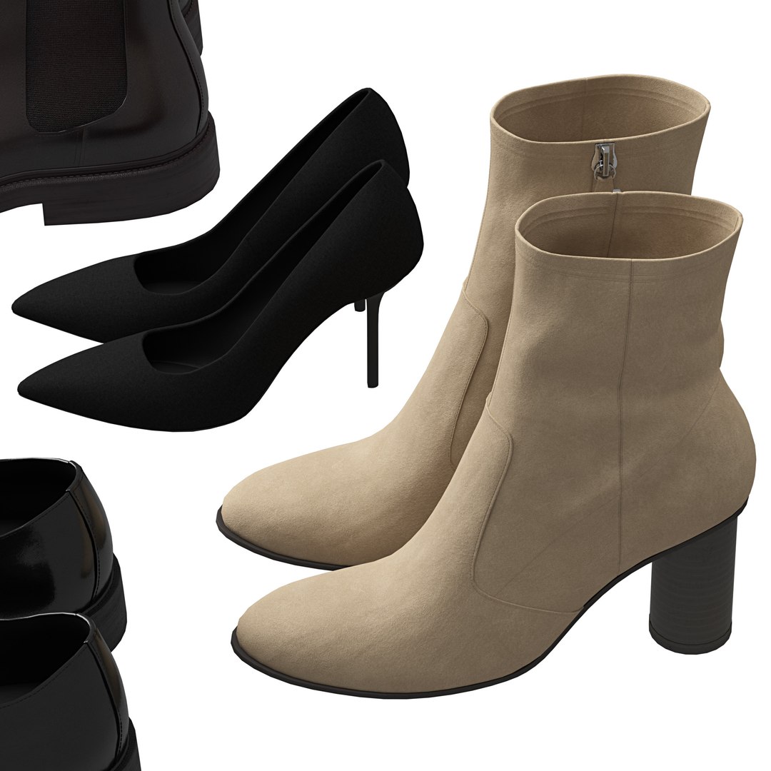 Footwear ZARA Set 02 3D Model - TurboSquid 2144717