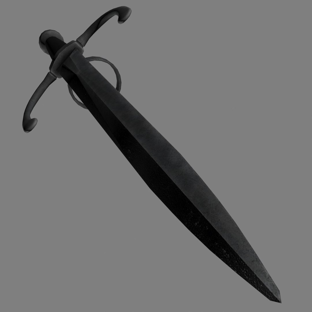 left-handed dagger 3d model