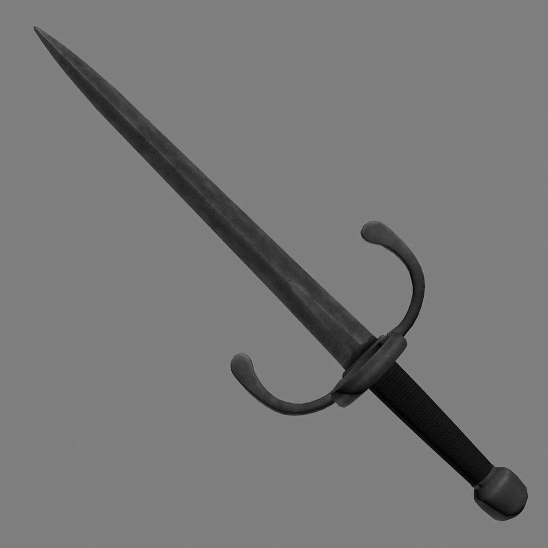 left-handed dagger 3d model