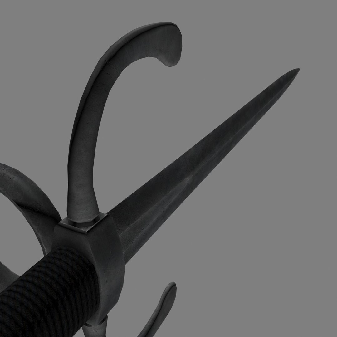 left-handed dagger 3d model