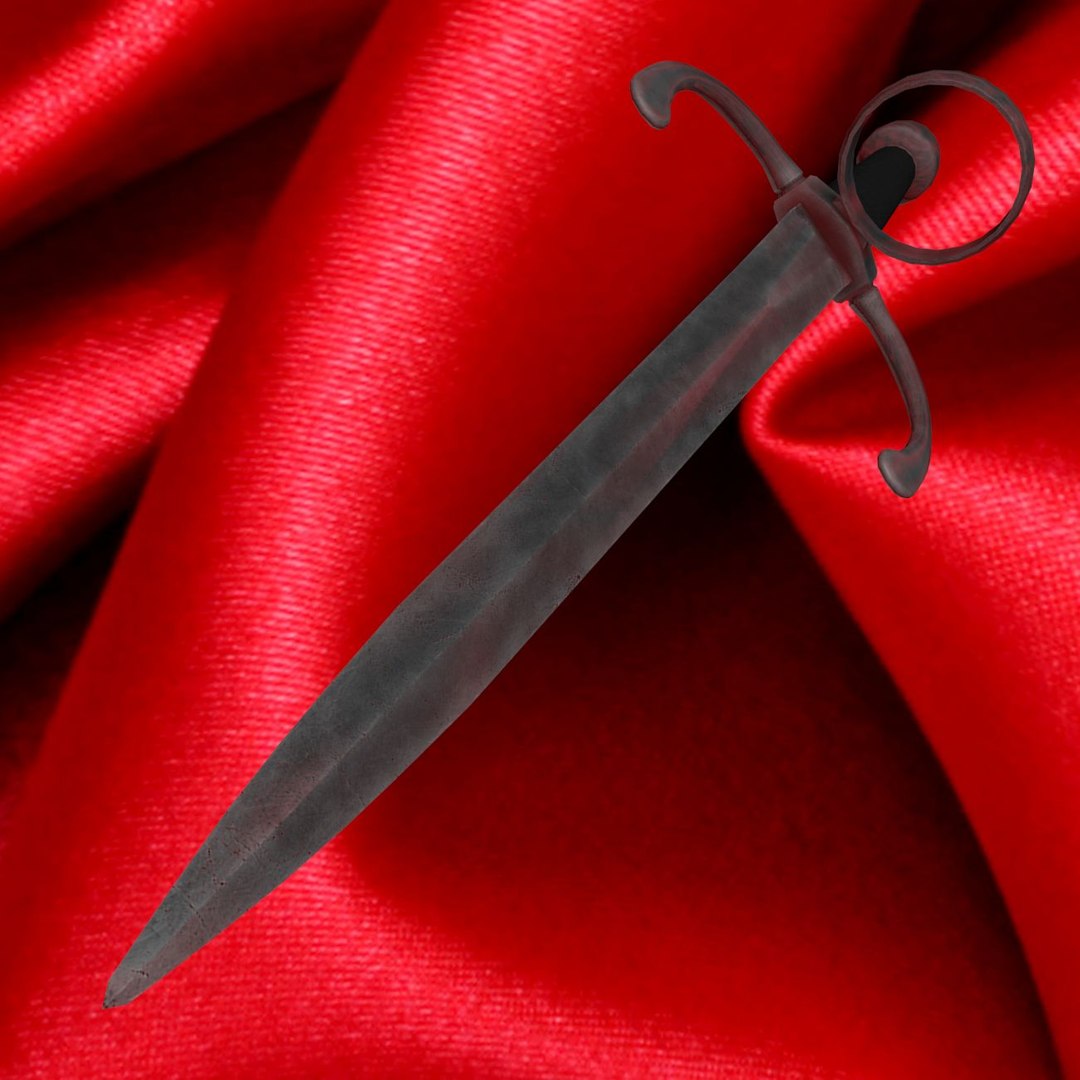 left-handed dagger 3d model