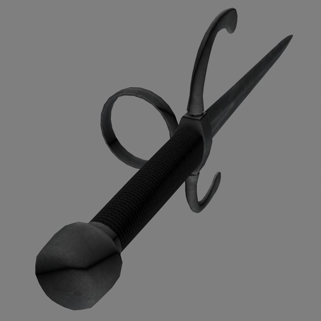 left-handed dagger 3d model