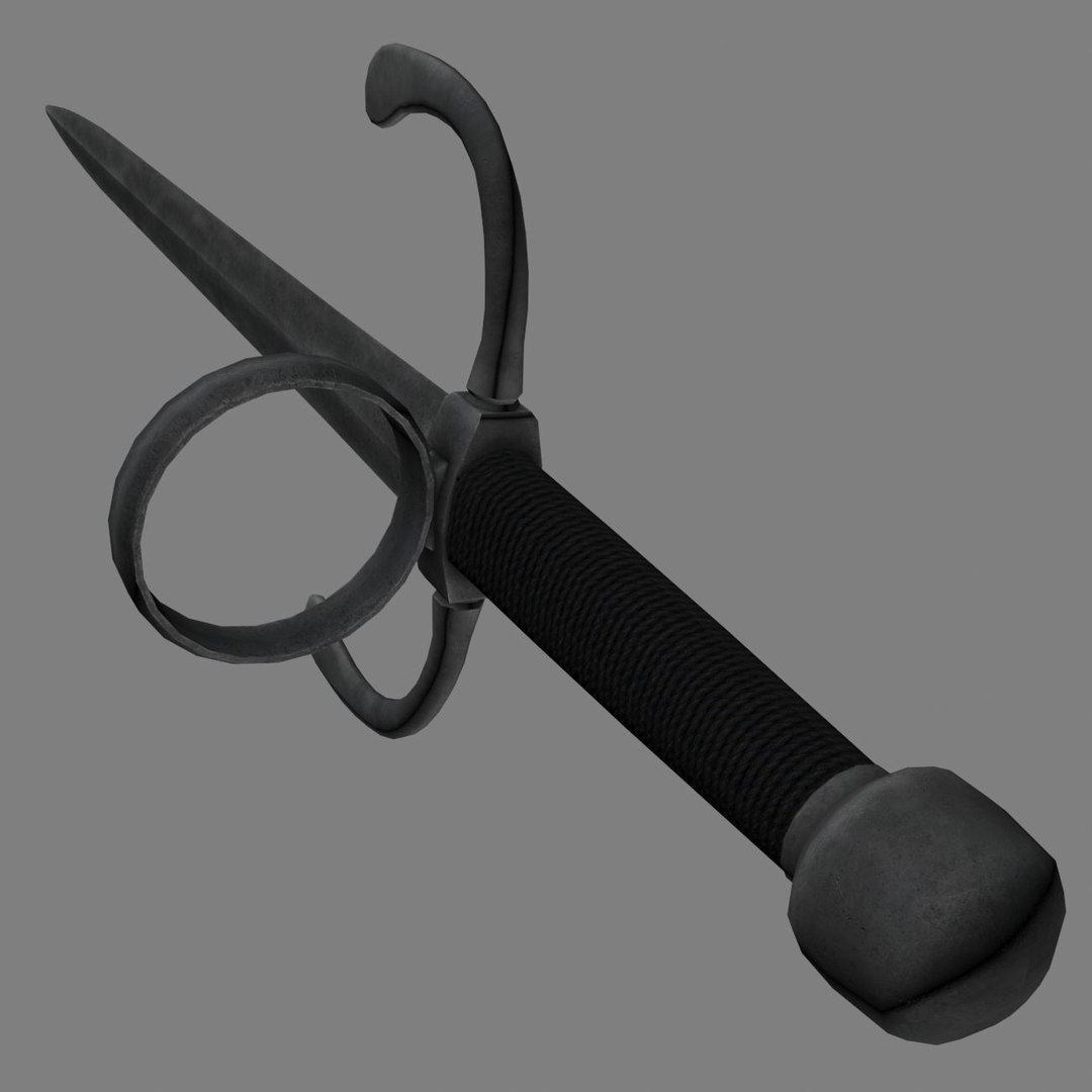 left-handed dagger 3d model