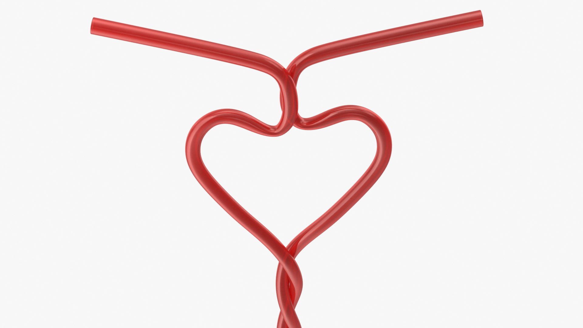 Heart Shaped Plastic Couple Straw 3D Model - TurboSquid 2023963
