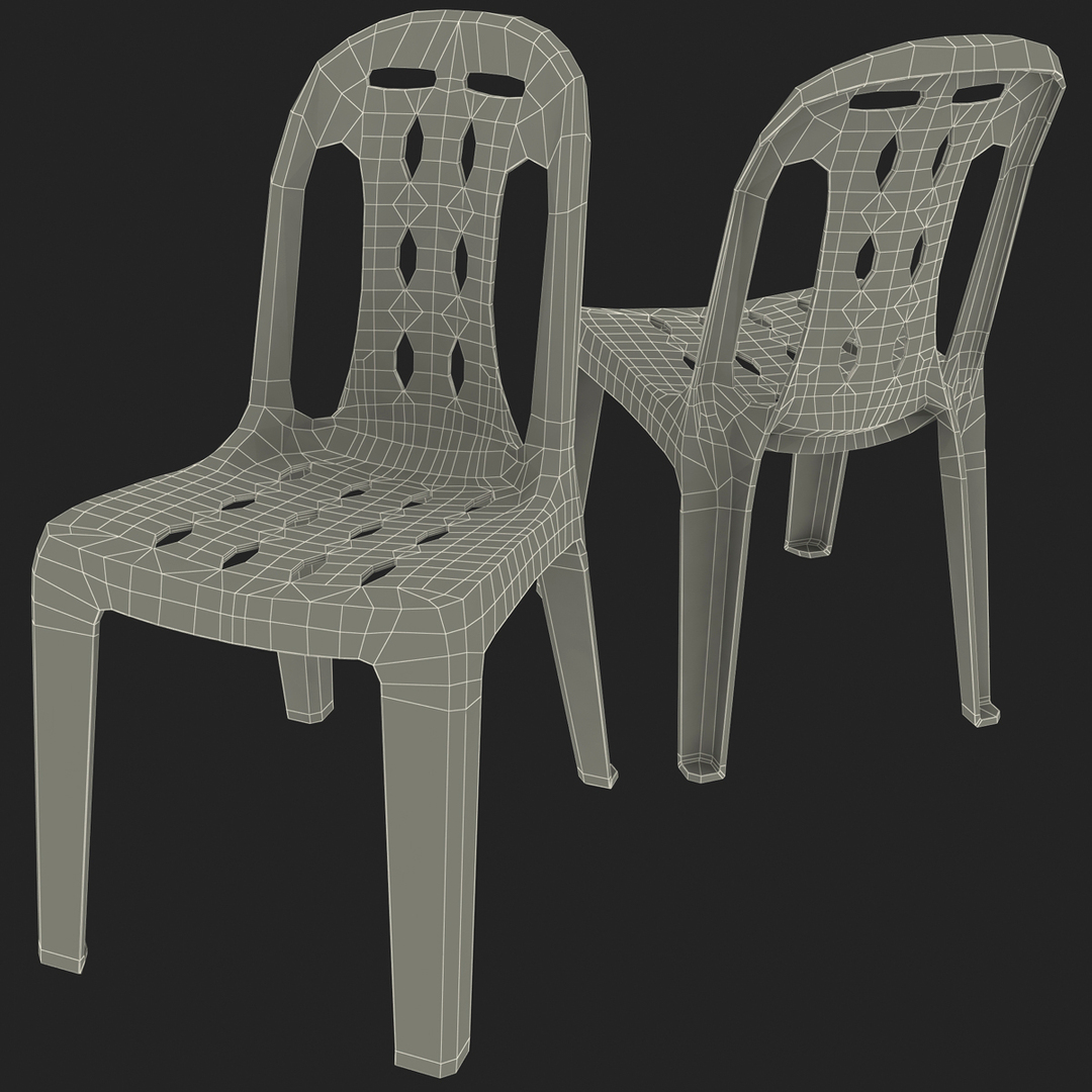 3ds max monobloc chair 5