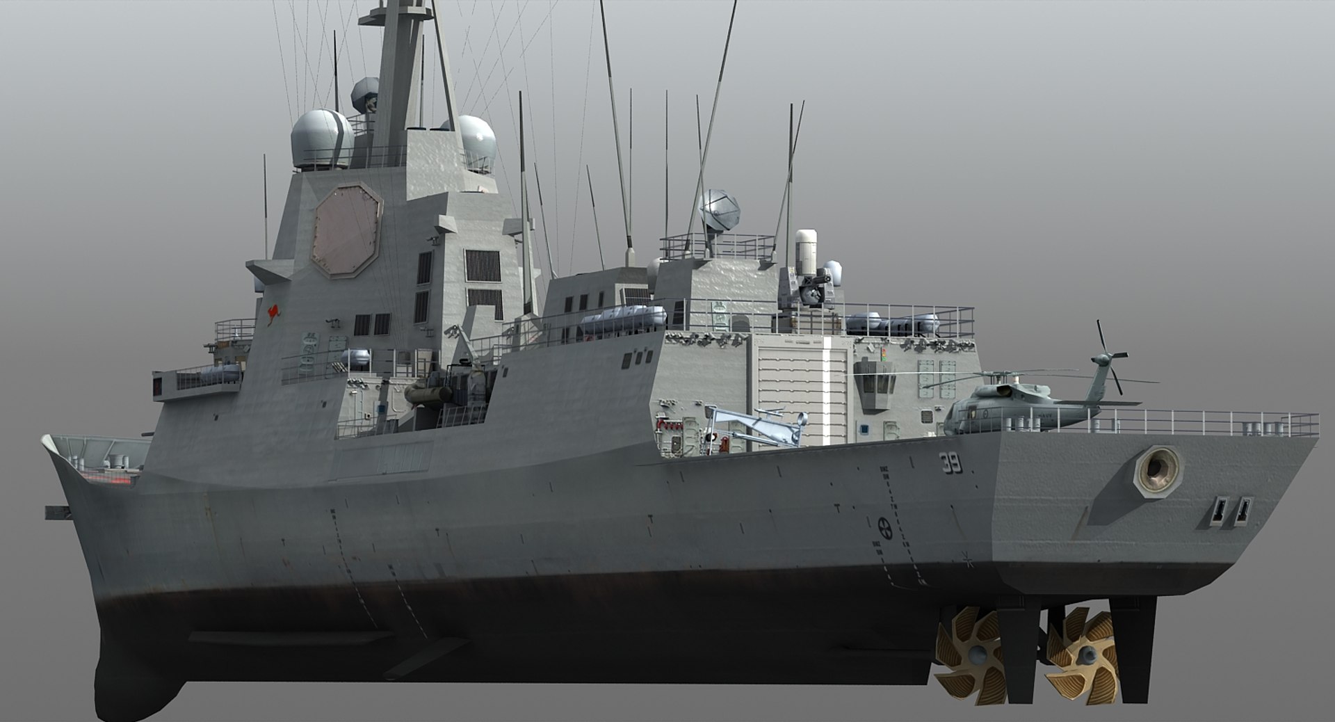 Hmas hobart class destroyer model - TurboSquid 1327742