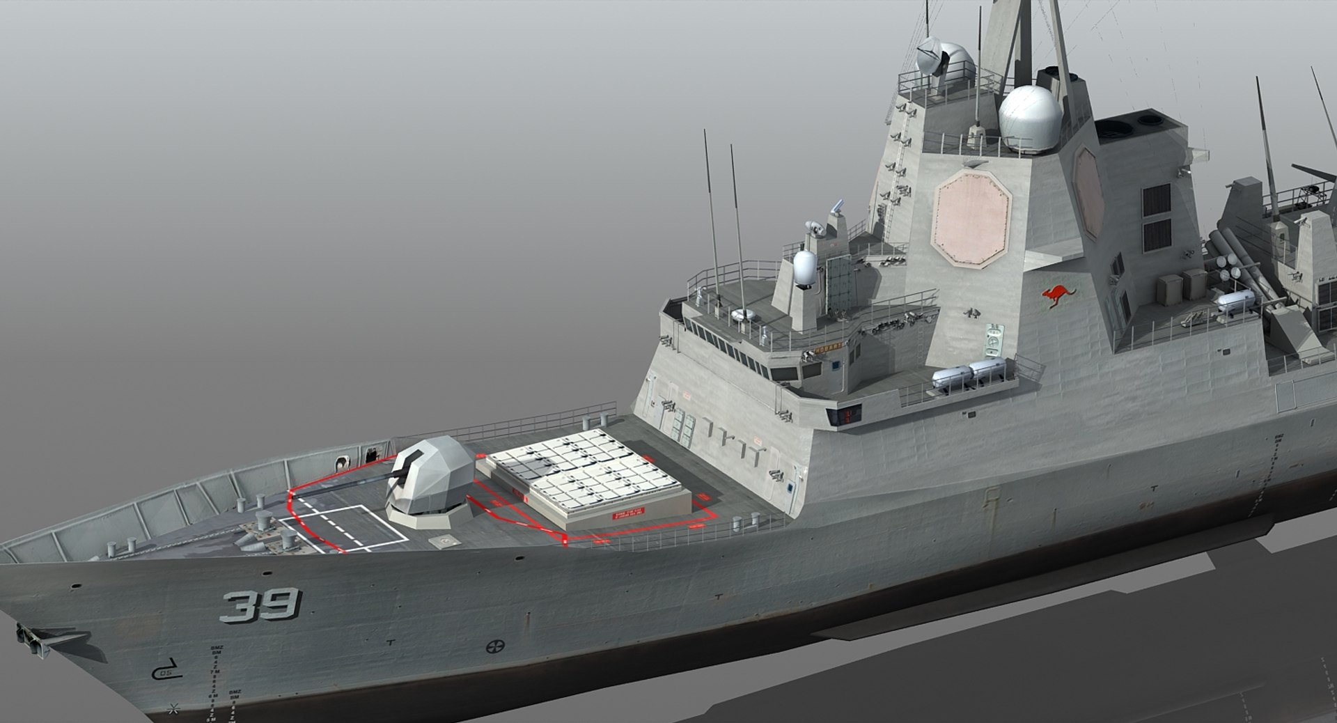 Hmas hobart class destroyer model - TurboSquid 1327742