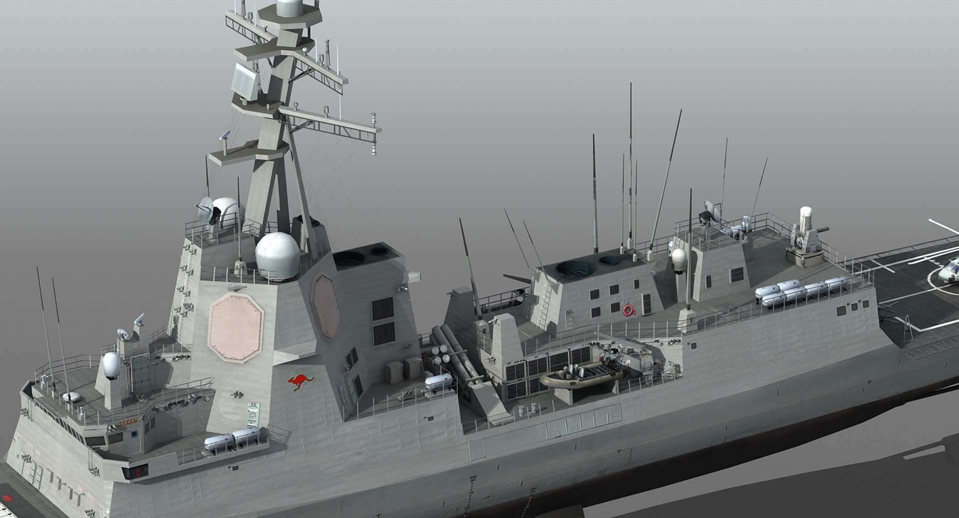 Hmas hobart class destroyer model - TurboSquid 1327742