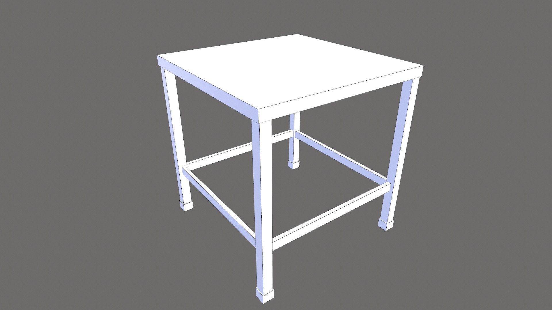 3D Steel Table Model - TurboSquid 2316877