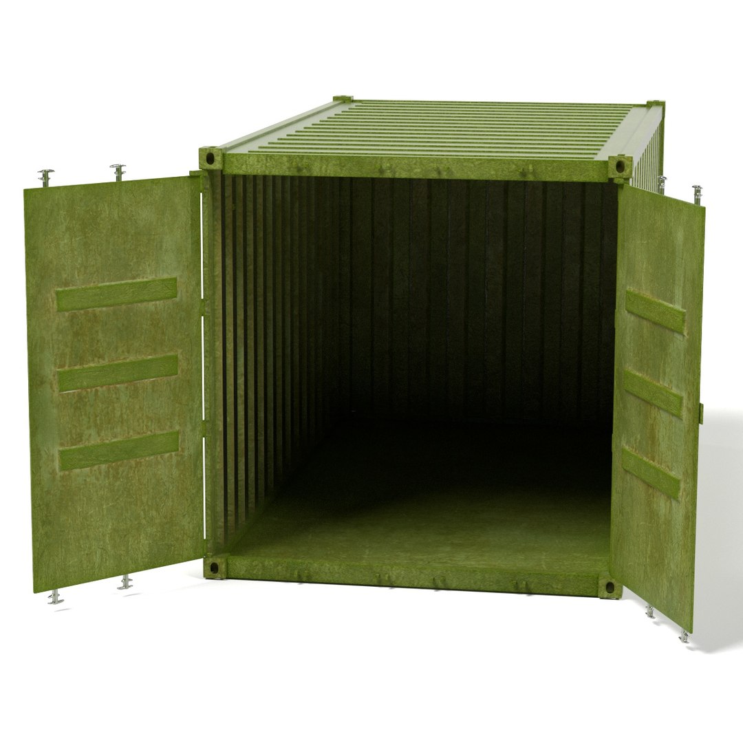 3d Rusty Container Model