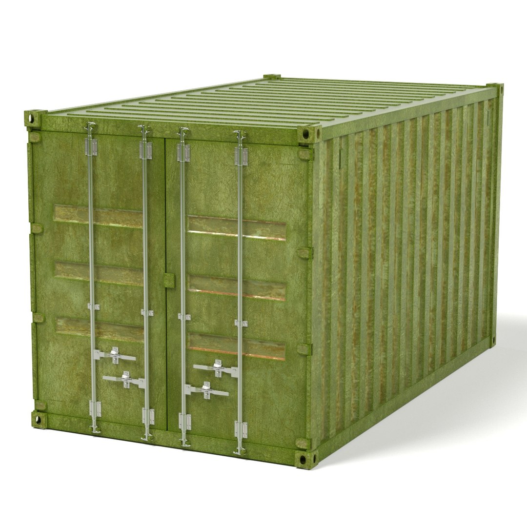 3d Rusty Container Model