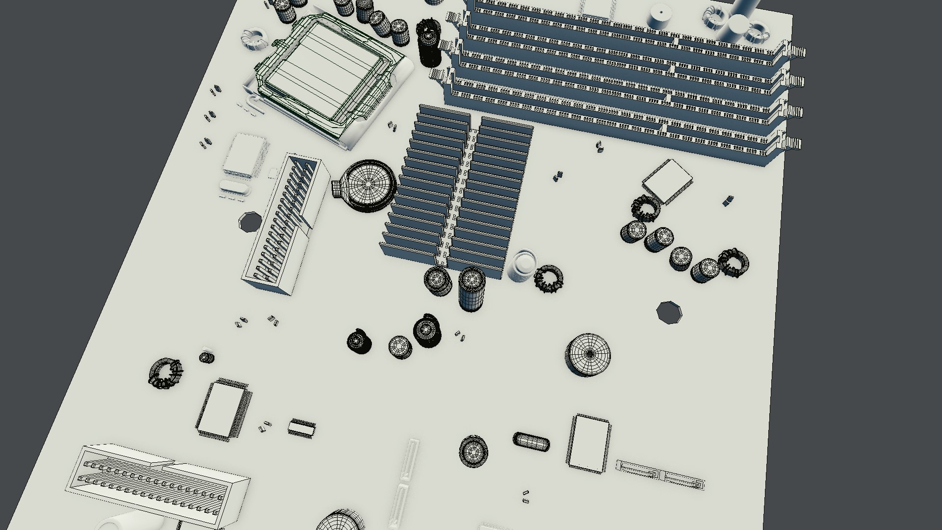 Circuit Board Motherboard Computer 3D Model - TurboSquid 1333257