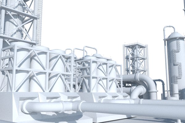 3d mega refinery model