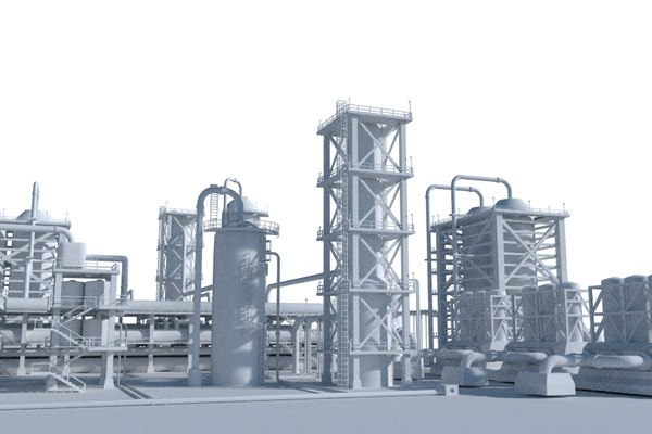3d mega refinery model