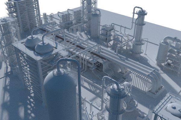 3d mega refinery model
