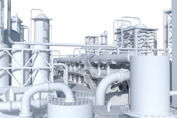 3d mega refinery model