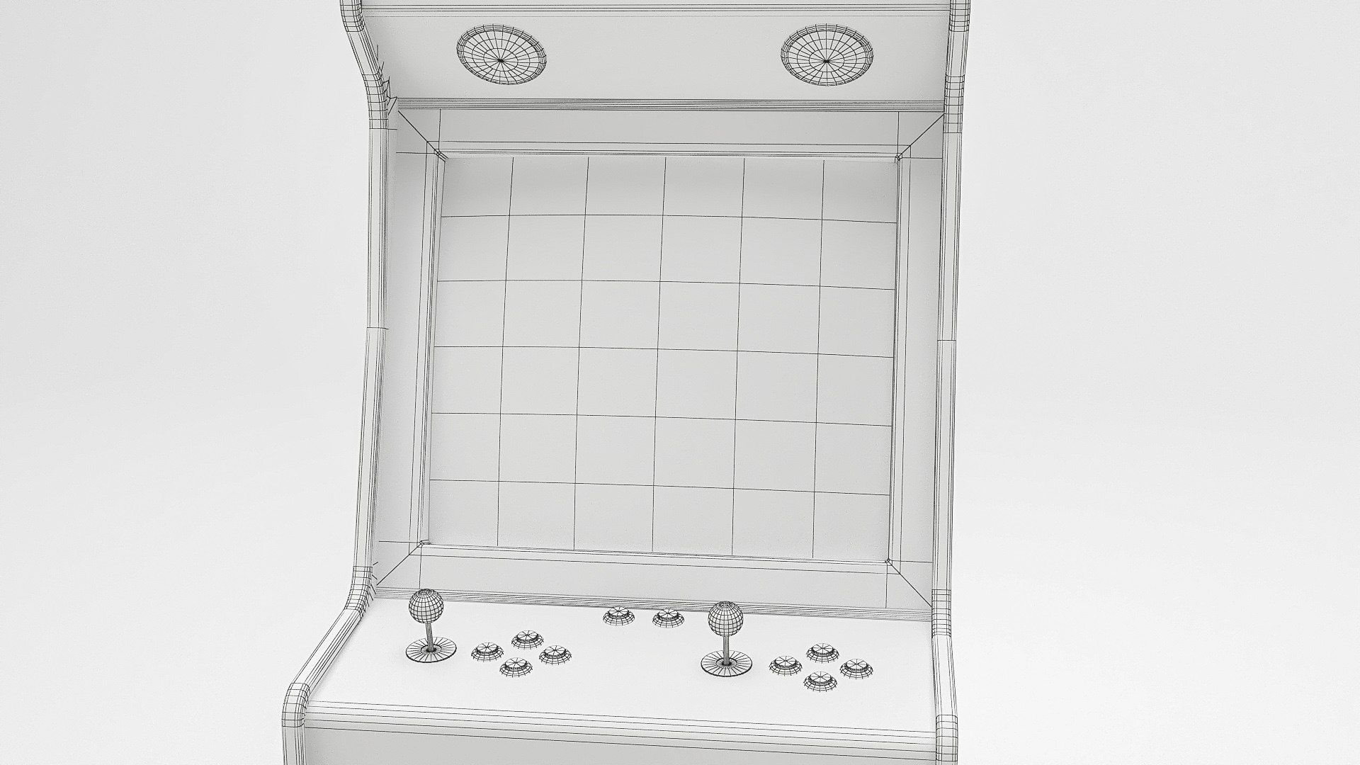 3D Space Hunt Arcade Machine Low-poly Model - TurboSquid 2196940