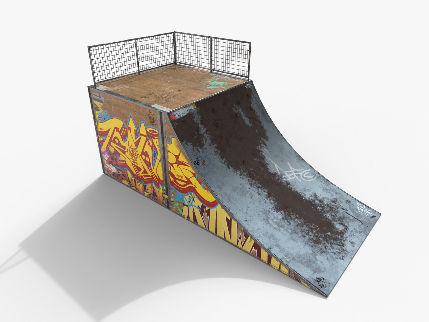 3d model skate ramp pbr