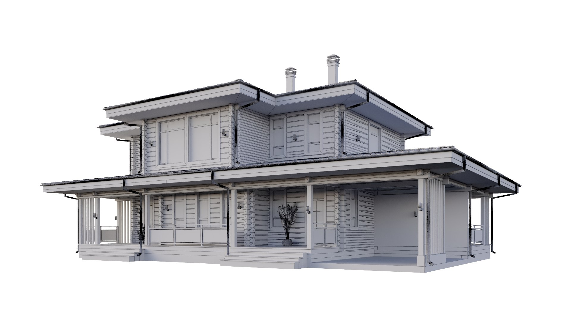 Cottage House 6 3D Model - TurboSquid 2052643