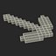 3d Model Minecraft Pickaxe Iron