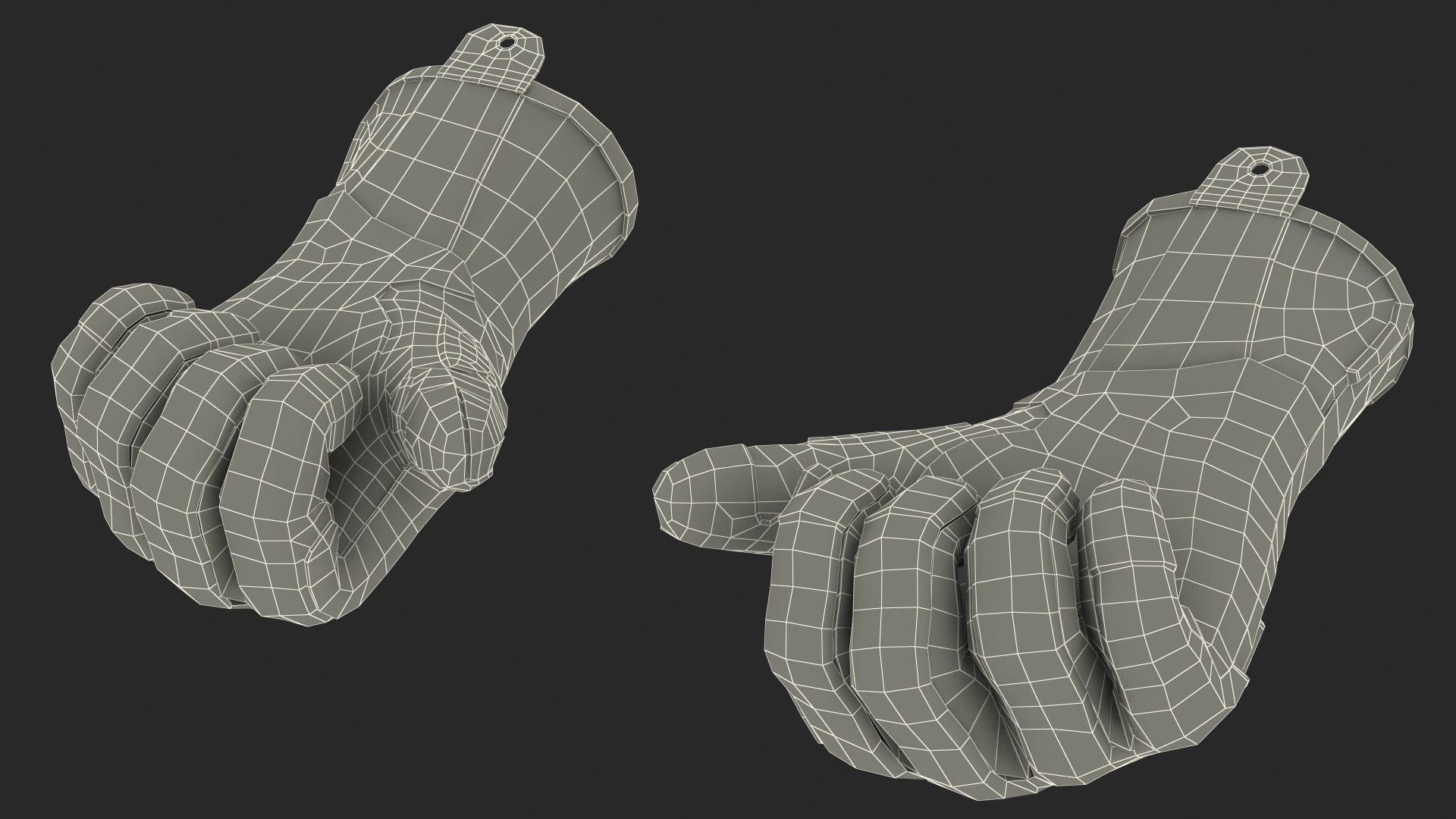3D Model Heavy Duty Safety Gloves Rigged - TurboSquid 1825855