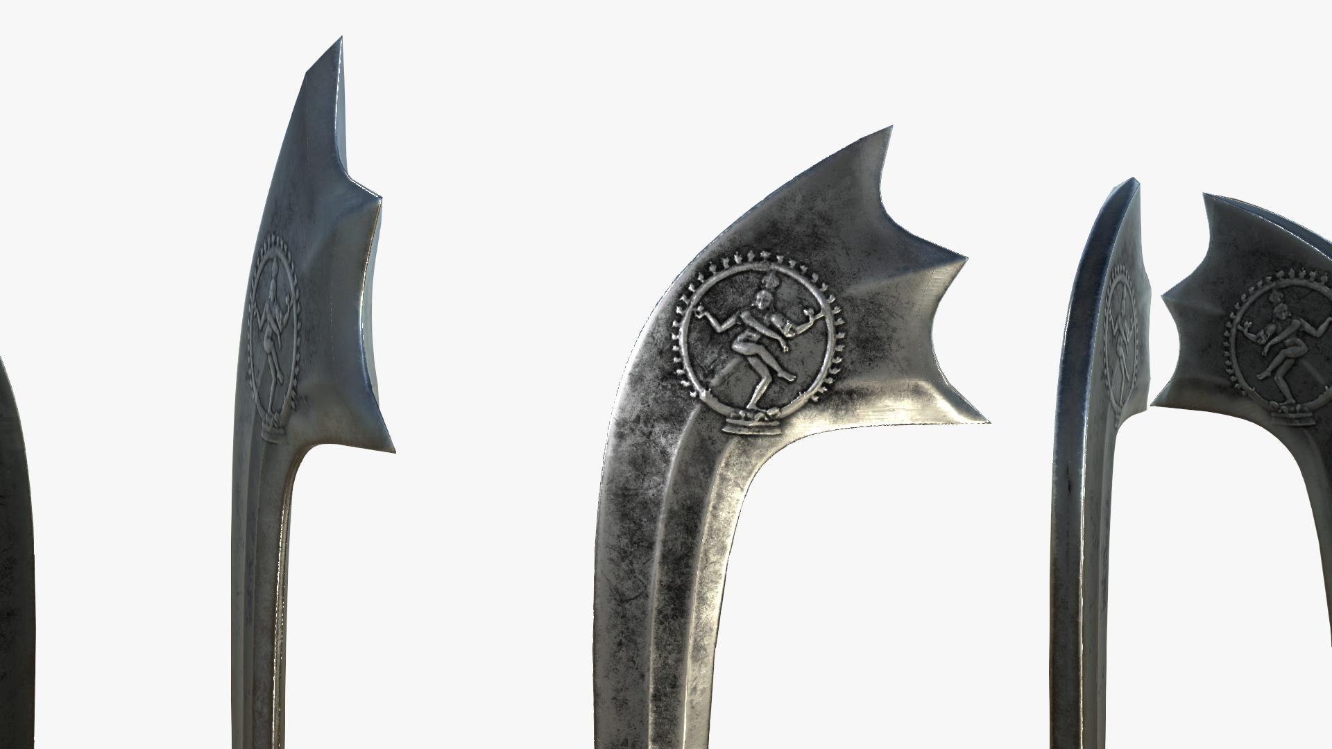 Fantasy Sword RPG Indian Kora Kukri Katar Khopesh Sickle Grooved Sword ...