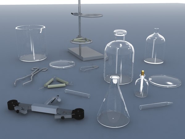 3d model science apparatus container