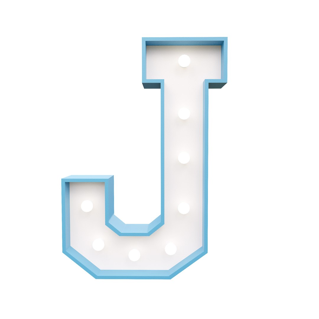 Marquee Letter J Glow Sign 3dmodel 3D Model - TurboSquid 1975440