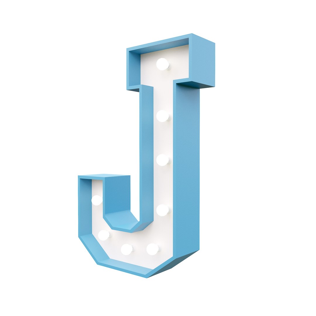 Marquee Letter J Glow Sign 3dmodel 3D Model - TurboSquid 1975440