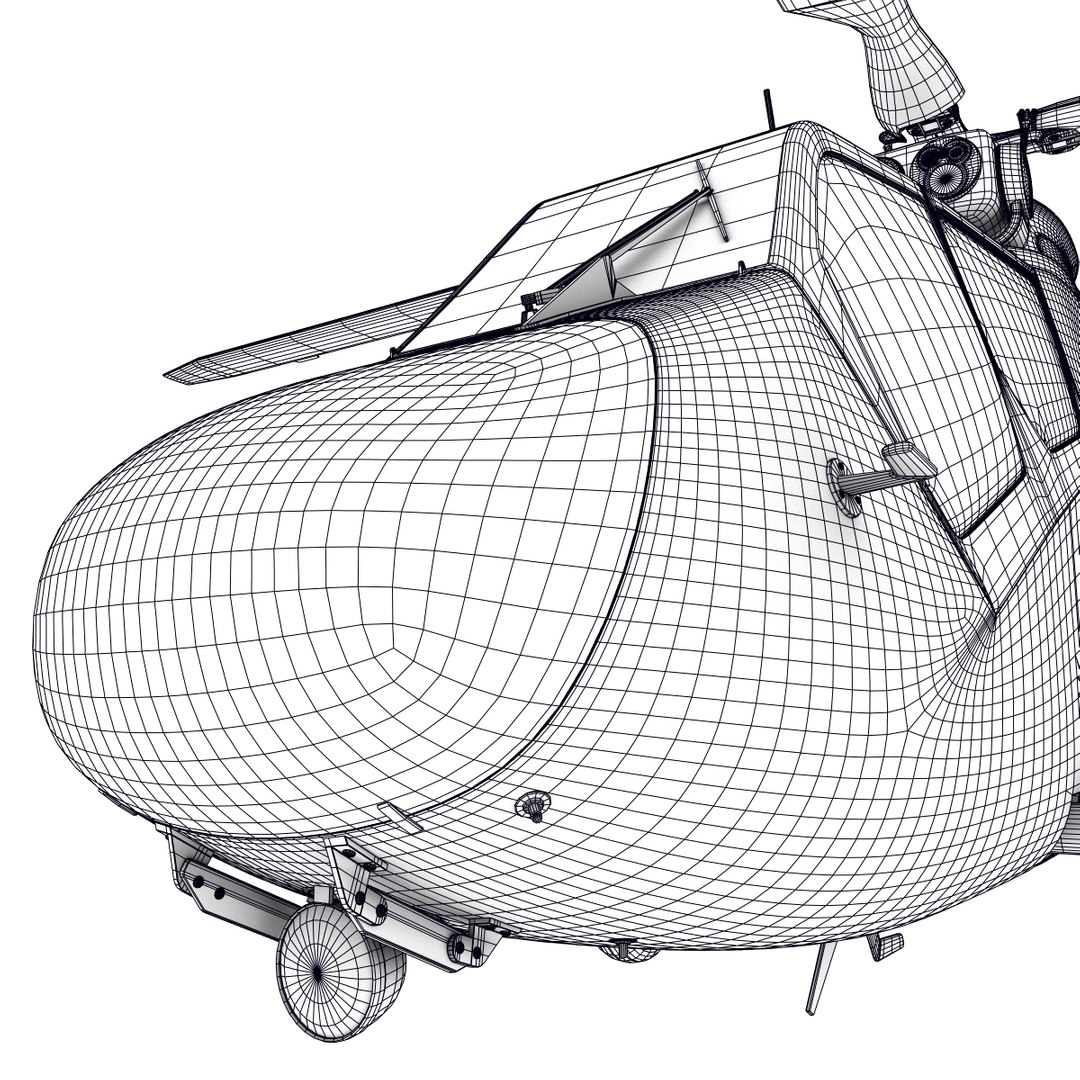 3d Obj Kawasaki Oh-1 Ninja Helicopter
